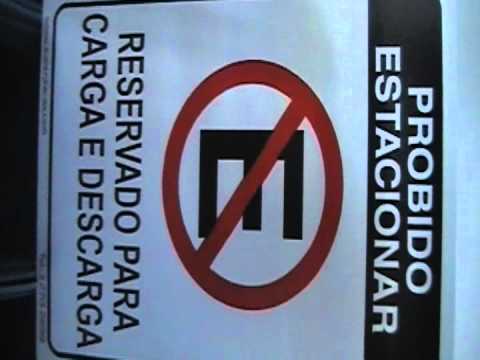 Placa proibido Estaciona - Carga e descarga