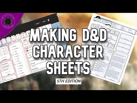 How to make a D&D character sheet (5th Edition)