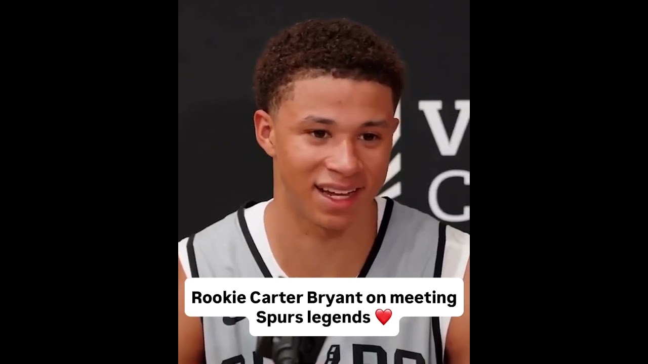 Rookie Carter Bryant was starstruck by San Antonio Spurs legends 🥹 (🎥 @spurs/IG)