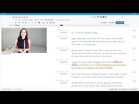 Welcome to Sonix: the best automated transcription service