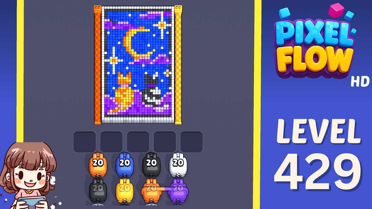 Pixel Flow Level 429 Solution Walkthrough