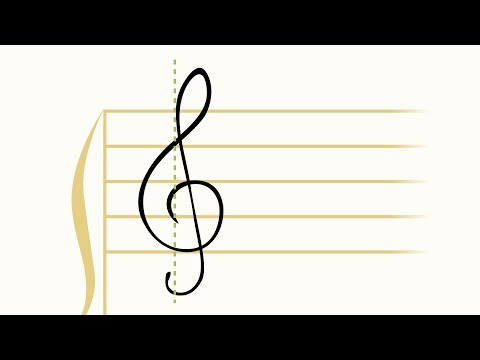 how to draw the treble clef symbol