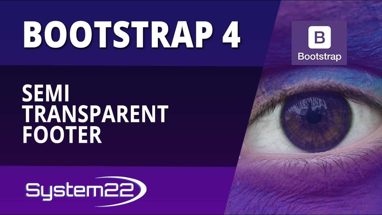 Bootstrap 4 Basics Semi Transparent Footer