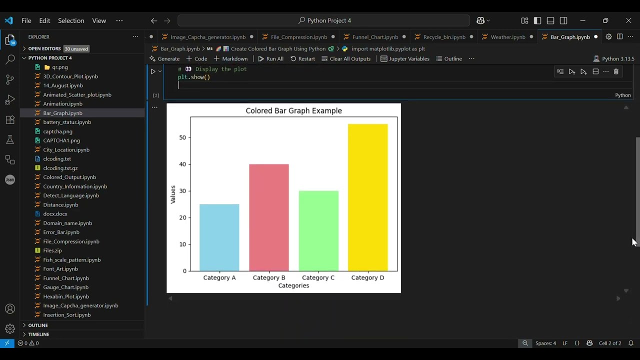 Create Stunning Colored Bar Graphs in Python  | Matplotlib Tutorial for Beginners