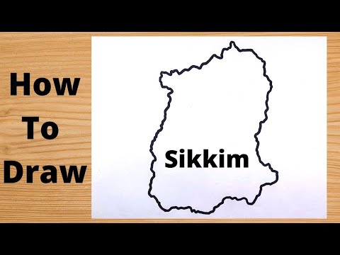 Drawing Sikkim Country Map | Independent Sikkim Drawing