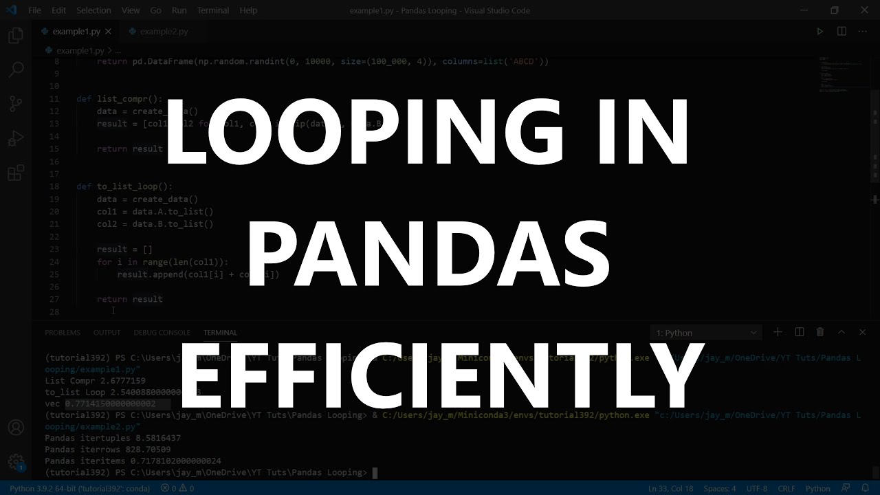 Iterate through Pandas DataFrames Efficiently in Python