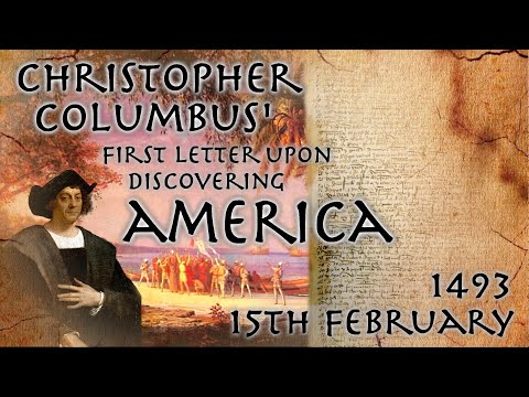 Christopher Columbus' First Letter After Discovery of America // 1493 Primary Source