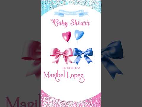Twins baby shower animation video invitation