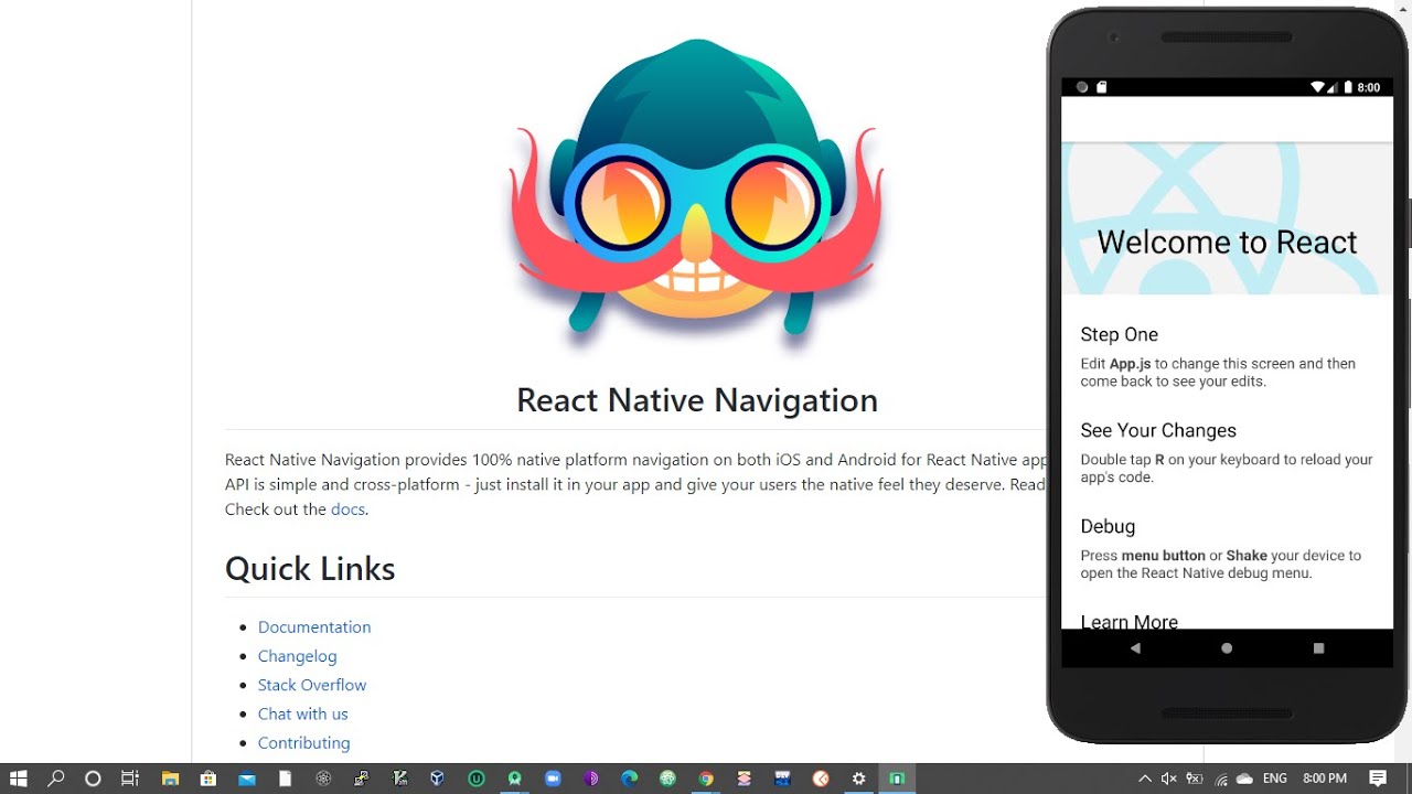 Installation & Usage - Wix react native navigation