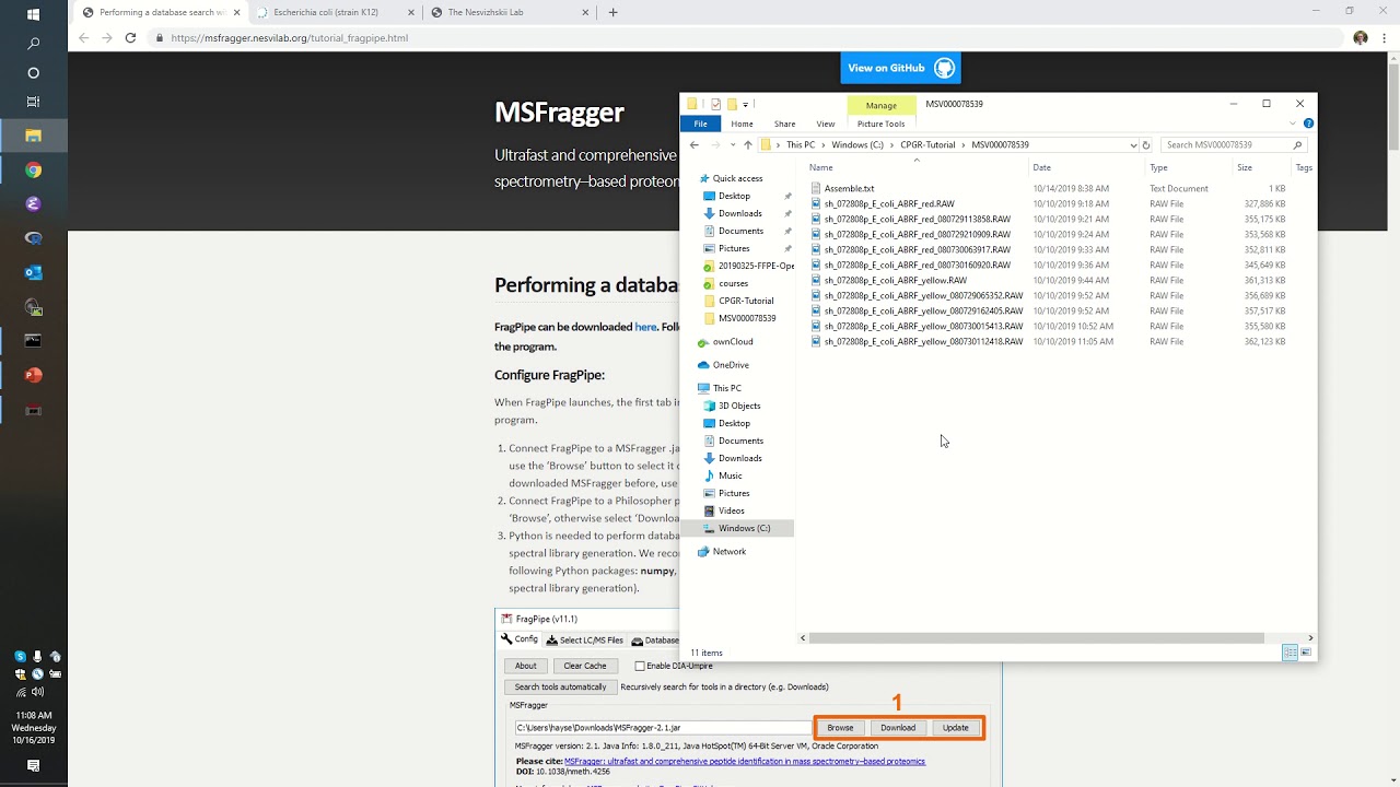 20191016-CPGR-FragPipe-MSFragger-IDPicker