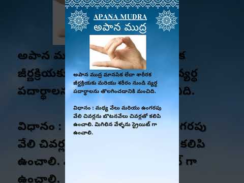 అపాన ముద్ర || #mudra #apanamudra #yoga