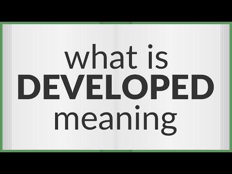 Developed | meaning of Developed