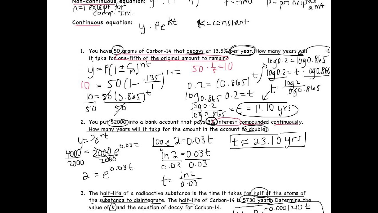 8.8: Using Exponential and Logarithmic Functions