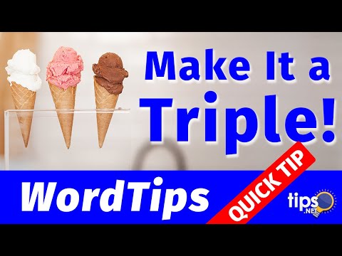 Triple-Space Your Document