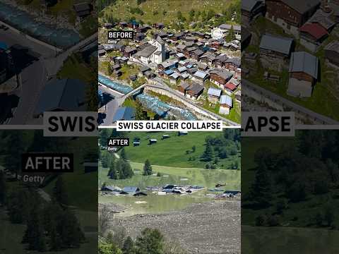 Before & After: Glacier Collapse Destroys Swiss Village