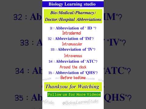 Medical terminology #medical #abbreviation #shortvideo