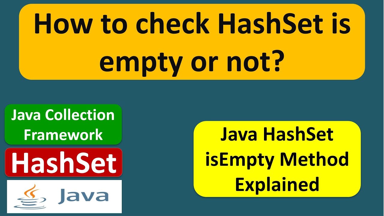 How to check HashSet is empty or not? | HashSet (isEmpty) | Java Collection Framework