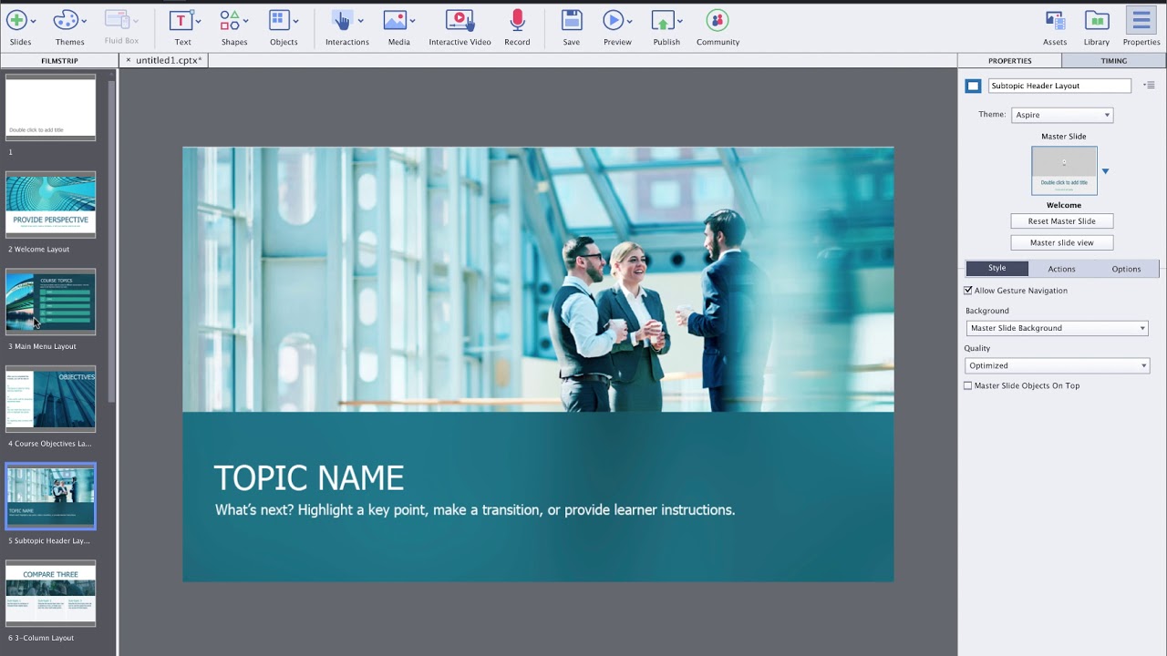 Creating a Non-responsive Project using Quick Start Projects