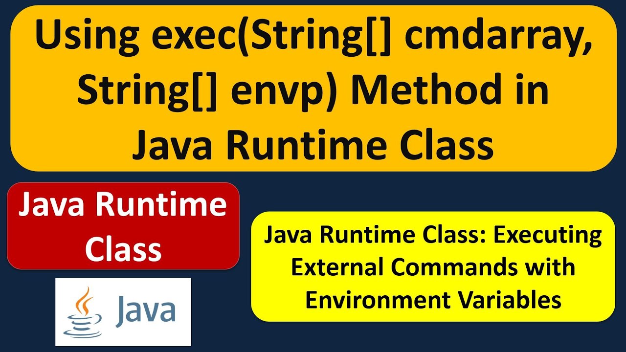 Using exec(String[] cmdarray, String[] envp) Method in Java Runtime Class