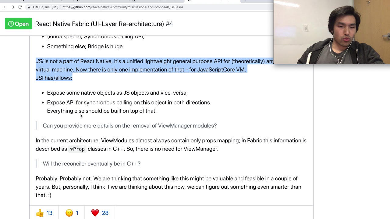 React Native Fabric Github #4 Read Through Part 1
