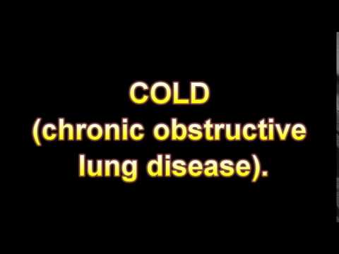 What Is The Definition Of COLD chronic obstructive lung disease - Medical Dictionary Free Online