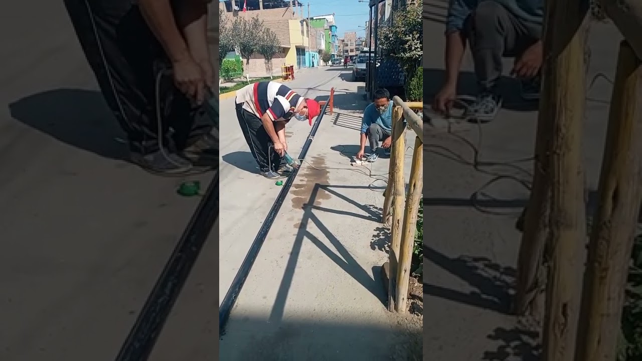 armado asta de bandera donación subprefectura de los Olivos.