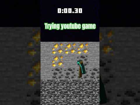 trying a youtube game minecraft #minecraft #shorts #gaming #minecraftmemes #games