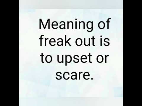 Meaning of freak out.