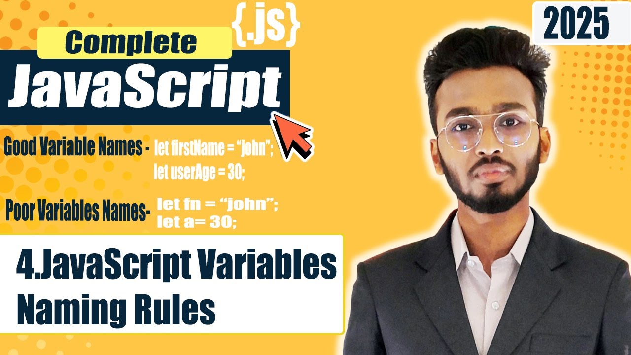 JavaScript Variable Naming Rules | Best Practices + Quiz |basic tutorial for beginners #codingbasics