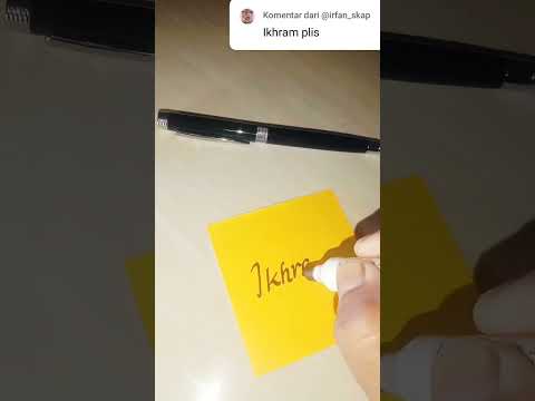 write Ikhram | Next nama siapa lagi? #handwriting #menulis #magic