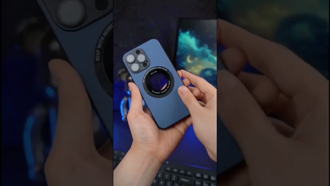 iPhone Leather Magnetic MagSafe Supported with built in camera lens Case #iphone  #phonecase