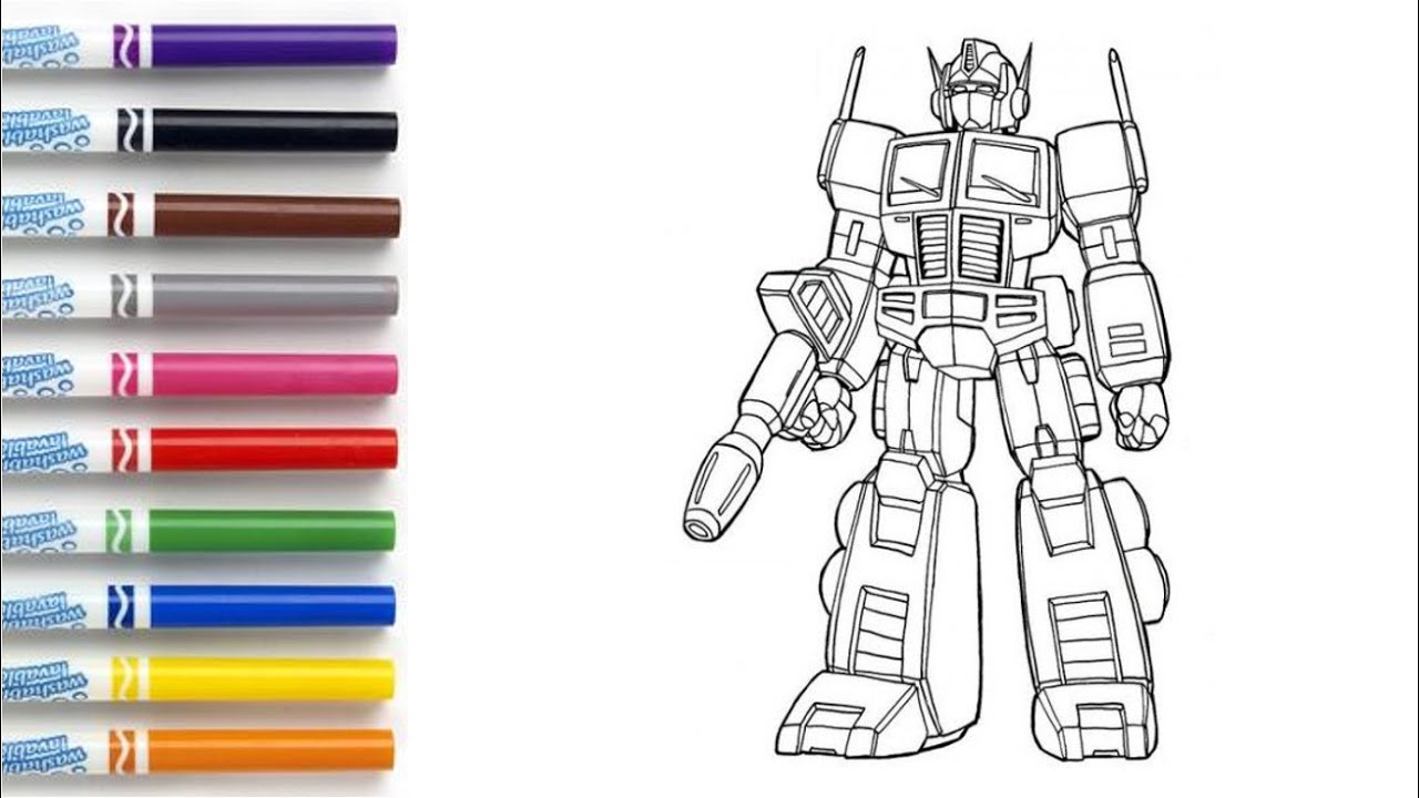 How to Color Transformers - Coloring Book Page