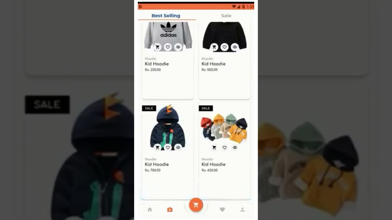 E-commerce app design in Flutter #flutter #shorts