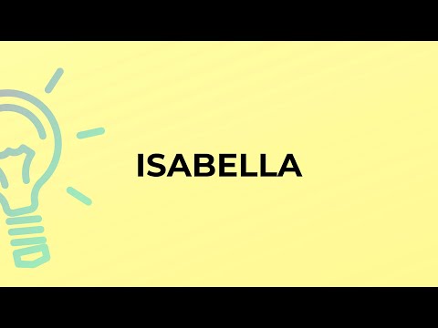 What is the meaning of the word ISABELLA?