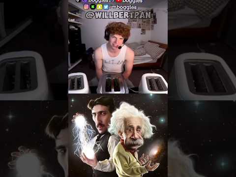 Albert Einstein and Nikola Tesla moment credits to @willbertpan #memes