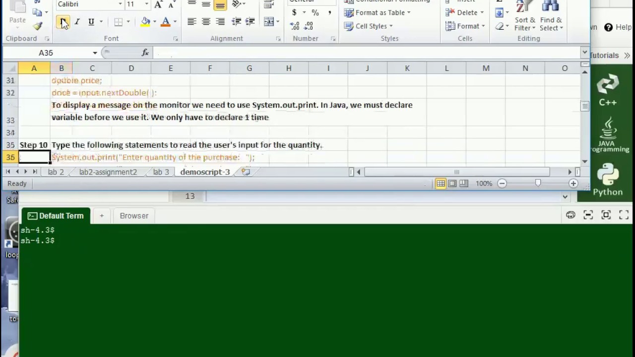 Create a Java program with an online Java compiler