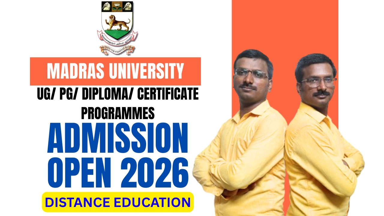 🎓 Madras University Distance Education Admission 2026 Open! 🎓