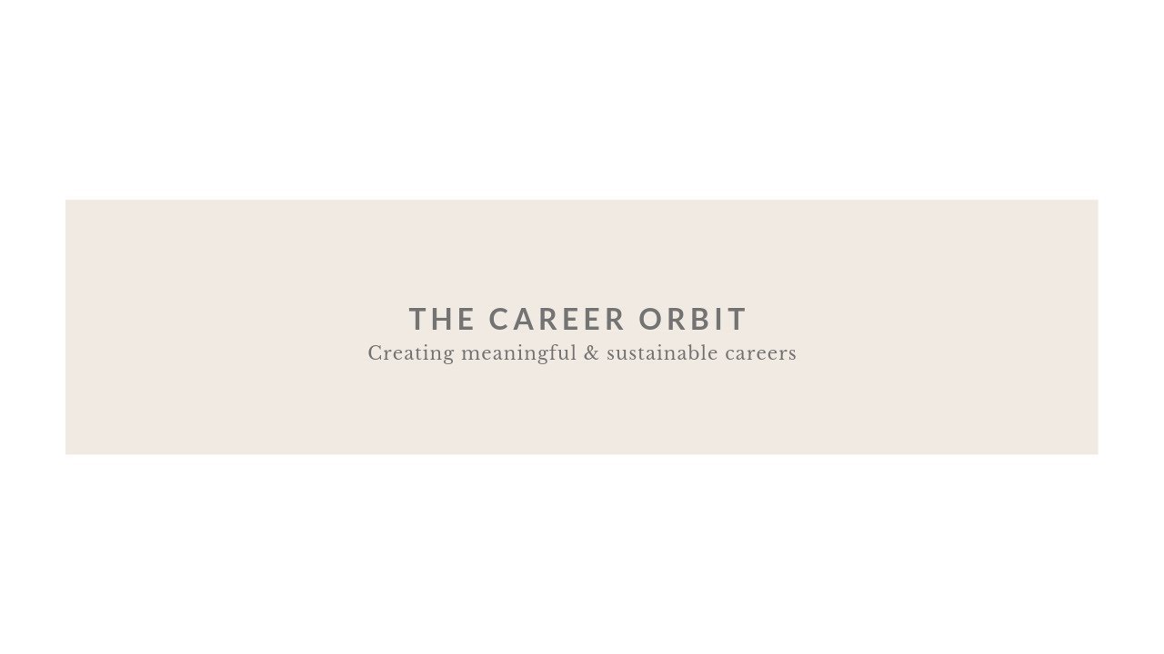Introducing the Career Orbit |Career Coaching|Career Guidance|Career Advancement.