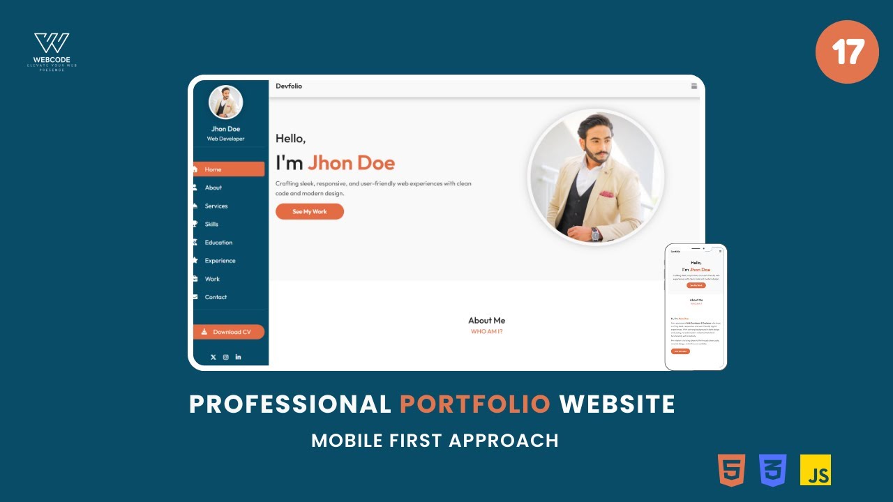 Devfolio Portfolio Website | Adding AOS (Part 17) | HTML CSS JavaScript