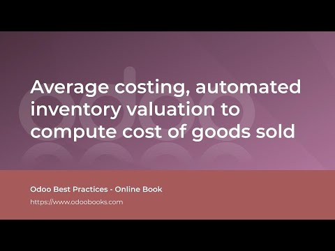 Average costing, automated inventory valuation to compute cost of goods sold | Odoo