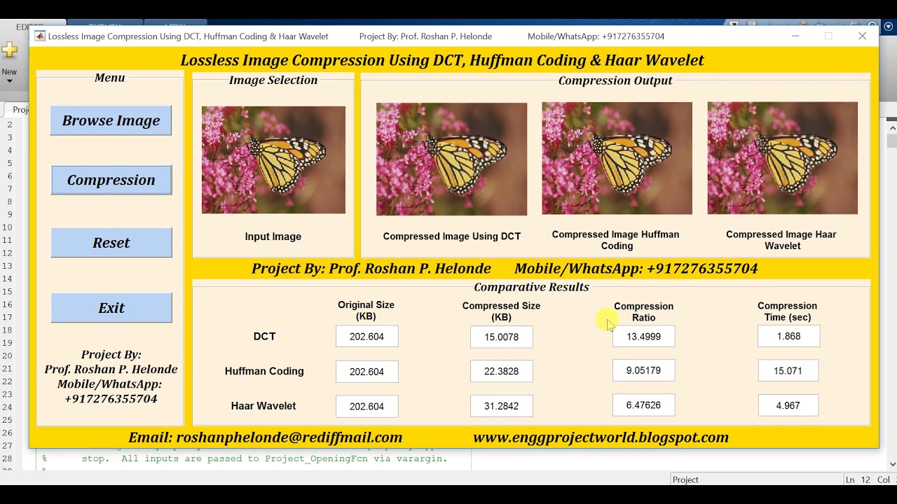 Image Compression Using DCT, Huffman Coding & Wavelet || With Source Code