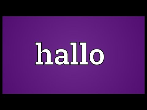 Hallo Meaning