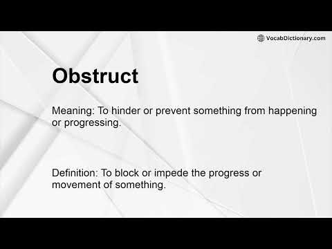 Obstruct Meaning