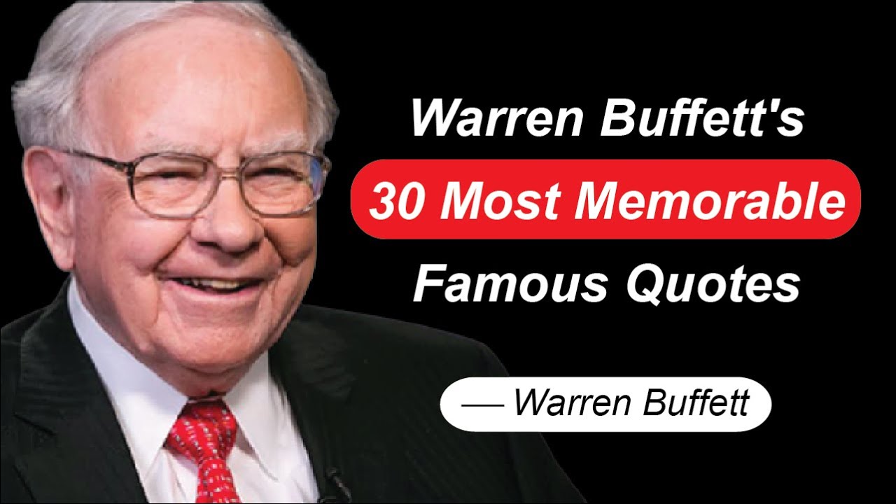 Warren Buffett's 30 Most Memorable Famous Quotes || Quotes Pin