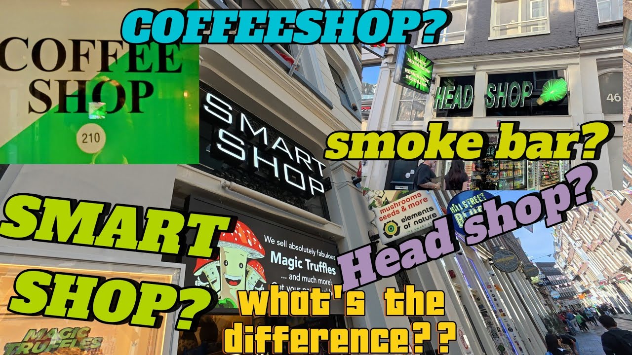 coffeeshop,smokebar, head shop, smart shop AMSTERDAM - what's the difference??