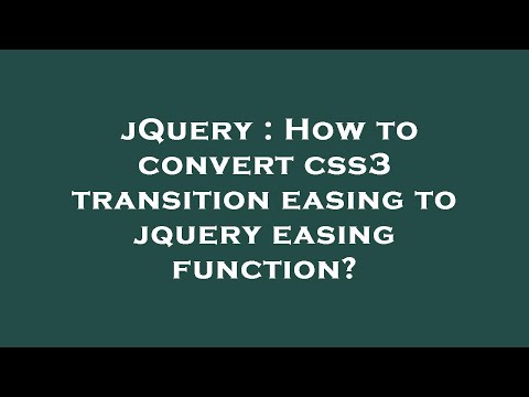 jQuery : How to convert css3 transition easing to jquery easing function?