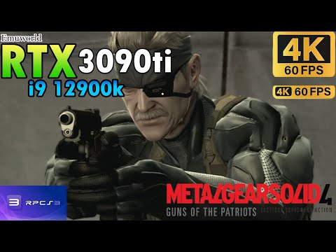 METAL GEAR SOLID 4 GUNS OF THE PATRIOTS - RPCS3 - PS3| Game Play | 4K | RTX 3090Ti i9 12900K |