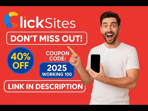 🔥 Clicksites AI Coupon Code 2025 – Save 40% With This Secret Deal + Honest Review!