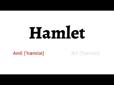 How to Pronounce hamlet in American English and British English