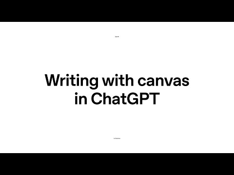 Writing with canvas in ChatGPT
